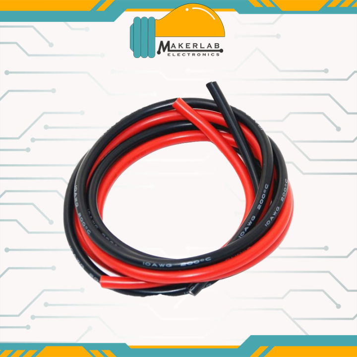 Red & Black 10 AWG Silicone Wire 5 meters/roll 4 rolls | Lazada PH