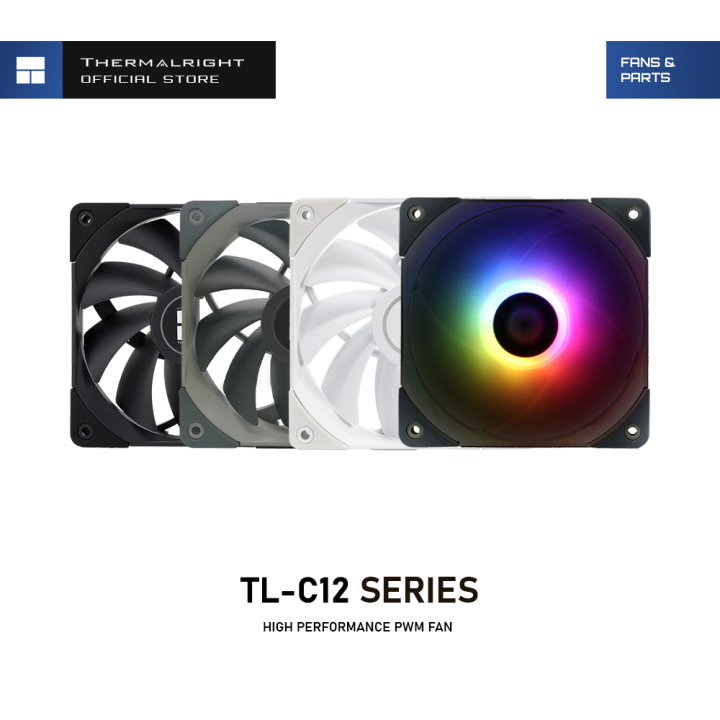 Thermalright TL-C12 Series High Performance PWM Fan, Case Fan [Grey ...