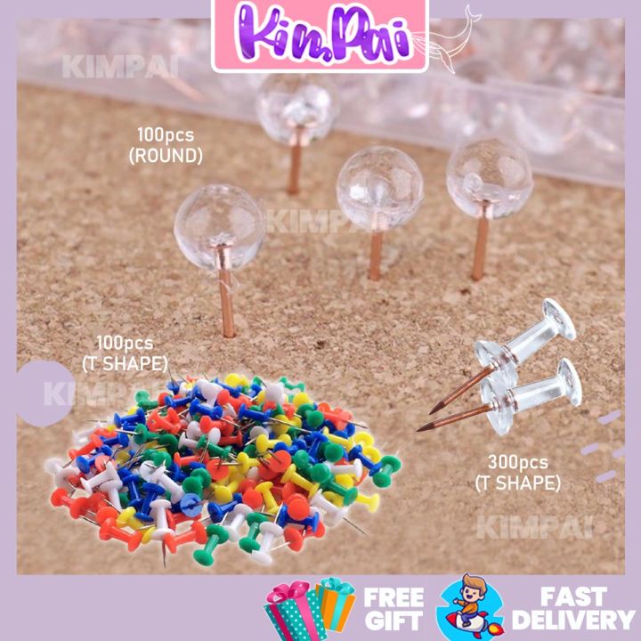 KIMPAI Ready Stock Pushpins / Pin Thumb Thumbtack Board / Wall Studs ...