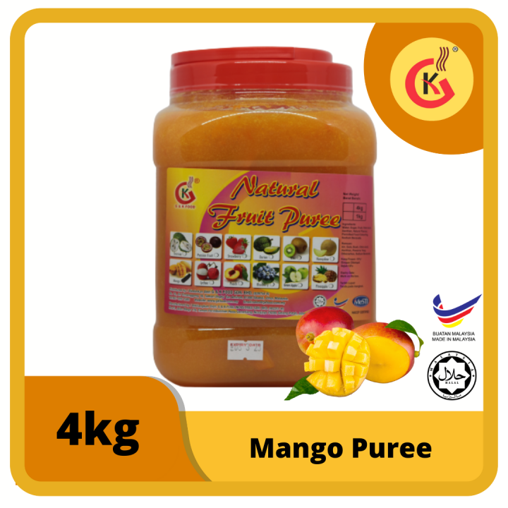 Puree Buah Mangga G&K 4KG || G&K Mango Fruit Puree 4KG | Lazada