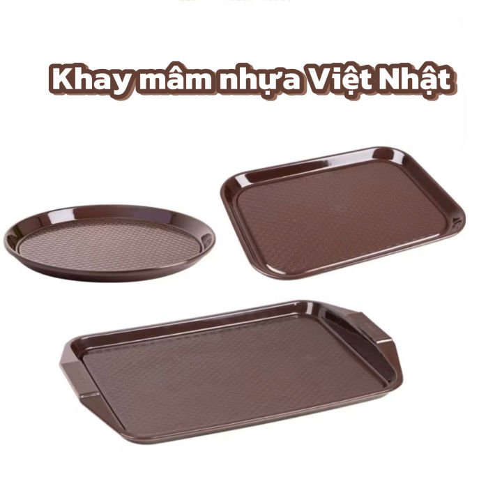 Khay mâm nhựa, khay nhựa có vân VIỆT NHẬT - Tròn, vuông, chữ nhật ...