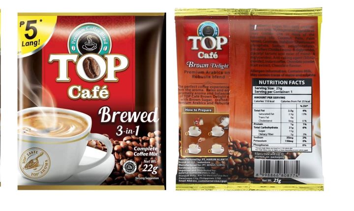 TOP CAFE' Brewed Coffee 10 sachets a 22g | Lazada PH