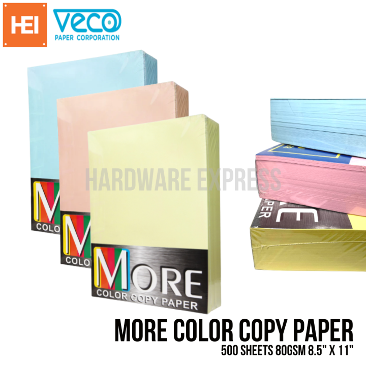 Veco More Color Bond Paper 80gsm 8.5" x 11" | Lazada PH