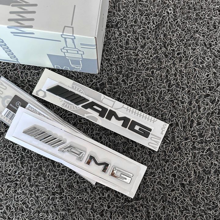 Mercedes Rear Boot Matte Black AMG Logo Badge Emblem | Lazada