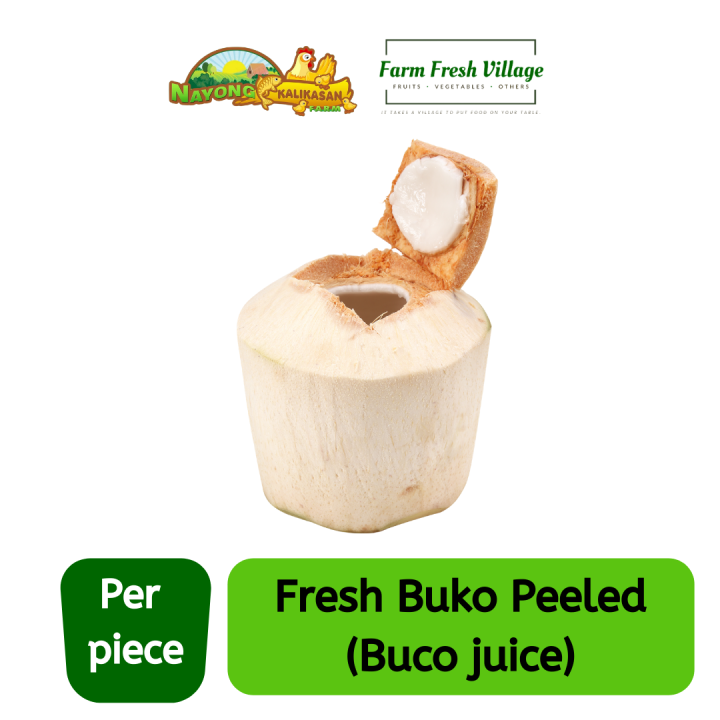 FARM FRESH VILLAGE Fresh Buko (Buco) peeled per piece | Lazada PH