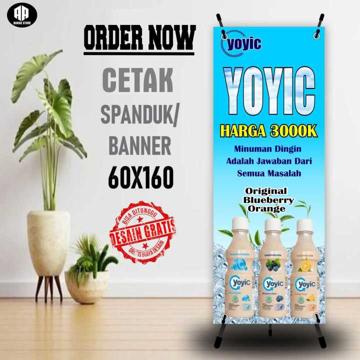 cetak spanduk banner MINUMAN SEGAR YOYIK UKURAN 60X160 CM bisa requet ...