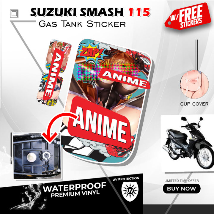Suzuki Smash 115 Gas Tank Sticker: Waterproof Anime Decal. | Lazada PH