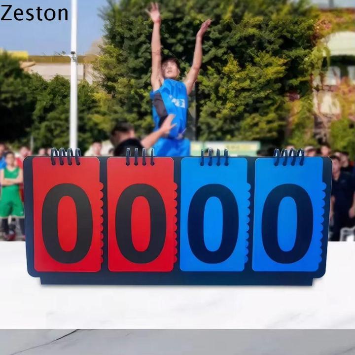 ZESTON 4-Digit Basketball Scoreboard Manual Tabletop Counter Score ...