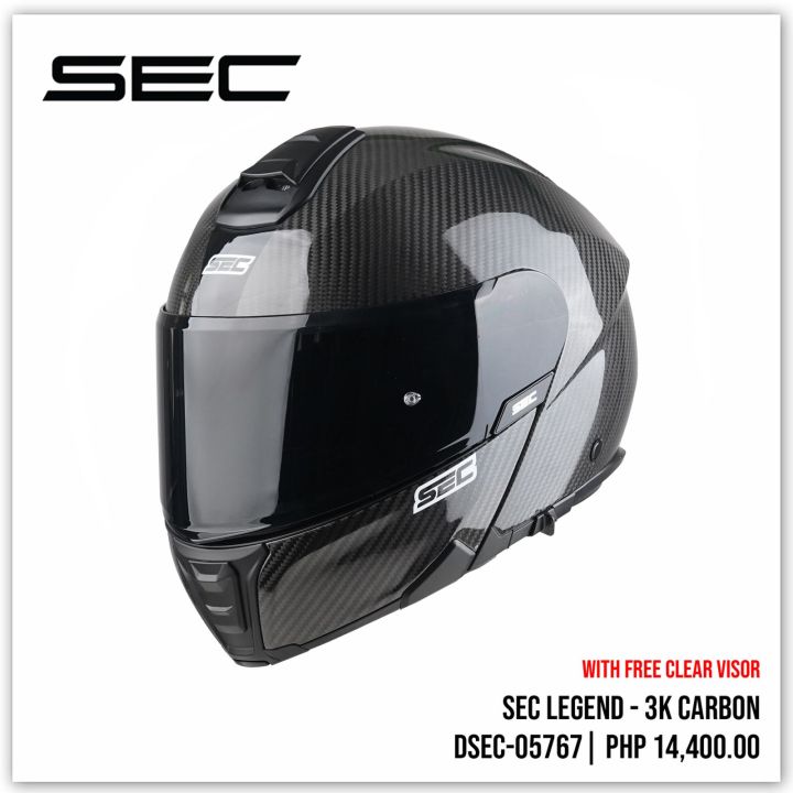 DSEC-05767 | Sec Legend 3k Carbon Modular Helmet Gloss (S-XXL) | Lazada PH
