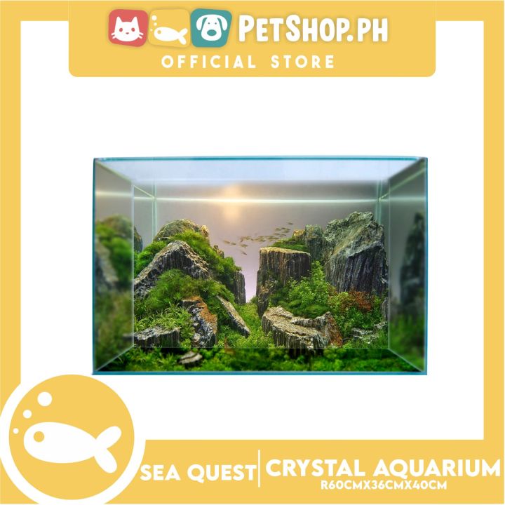 Sea Quest Aquarium Crystal 60 Fish Tank | Lazada PH