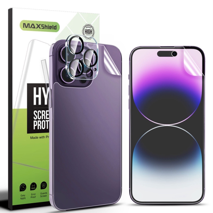 iPhone 14 Pro / 14 Pro Max Back Protector Hydrogel Screen Protector ...