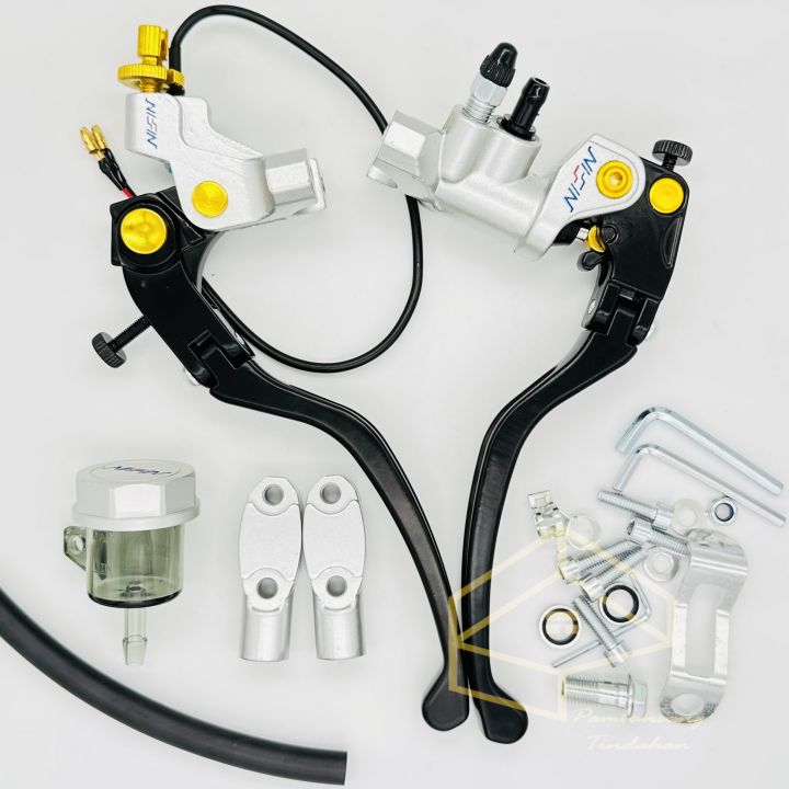 Brake Master Set CNC with side mirror holder(Nissin) | Lazada PH