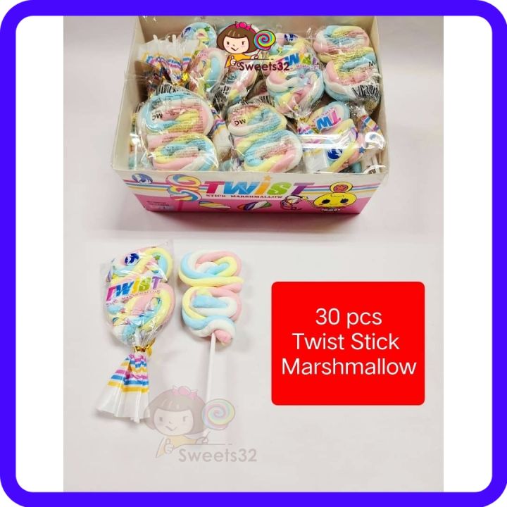 Twist Stick Marshmallow 纽结棉花棒棒糖 30pcs suitable for kids birthday party ...