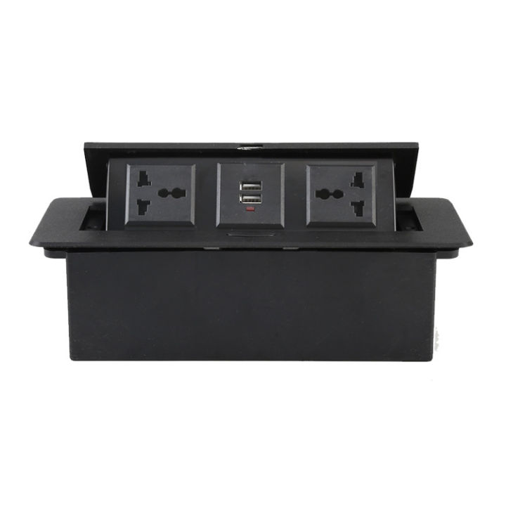 FUNAYA Desktop Sockets Pop Up Table 2 Outlets 2 USB 13A AU/UK/US/EU ...