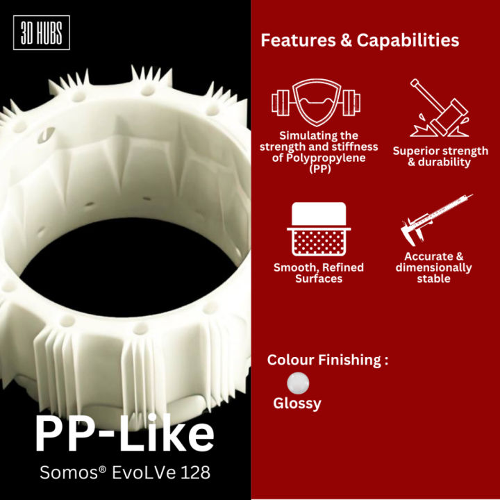 SLA 3D Printing - Somos® EvoLVe 128 (PP Like) | Lazada