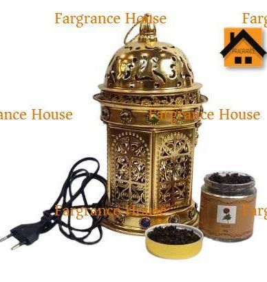 Electric Burner with 50g Bakhoor 2 Pin Plug/Incense Burner Metal ...