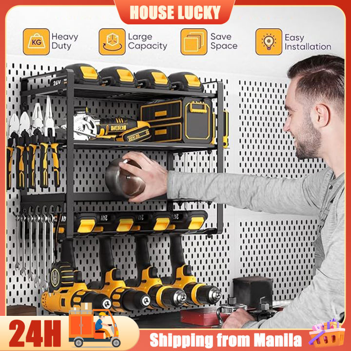 HL Electric Tool Storage Rack 8 Drilling Slot Storage Rack Power Tools ...