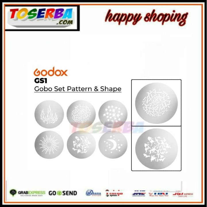 Godox Gobo Set Pattern & Shape GS1 for VSA Spotlight Attachment ...