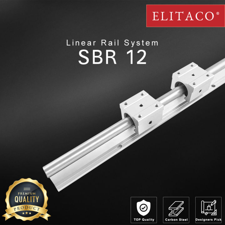 【ELITACO】80kg SBR12 Linear Guide Shaft Rail System SBR 12 mm Bearing ...