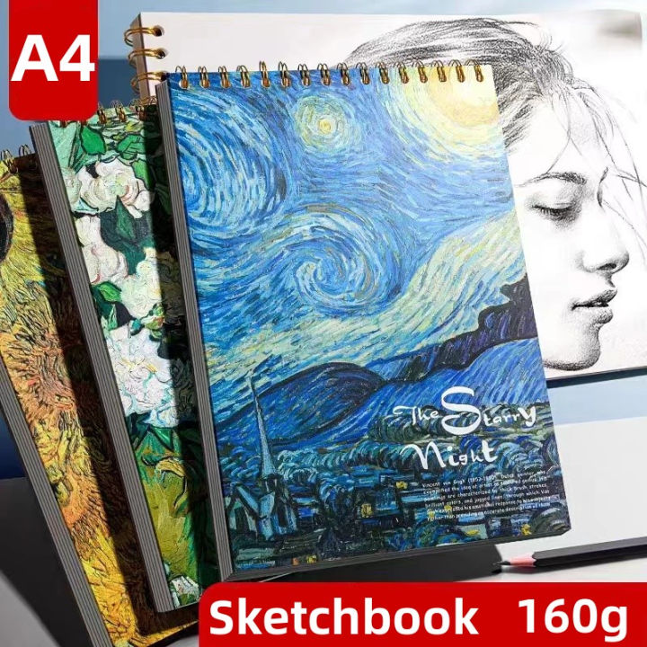 60 sheets A4 Sketchbook Big Thick Paper Notebook Drawing Notebook art ...