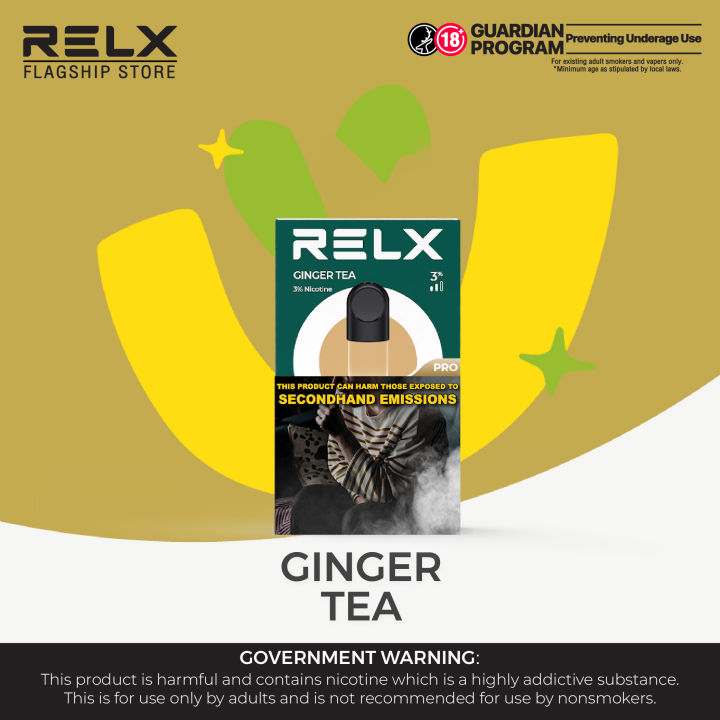 RELX Pod Pro 2 - Pod Pack Ginger Tea 30mg/g GHW Single Pod Pod Pro Vape ...