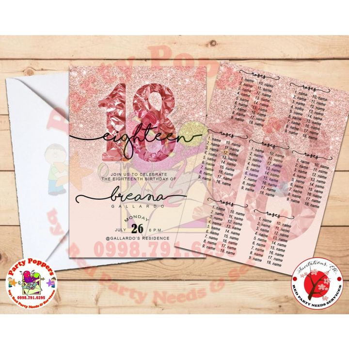 COD Free Layout Debut 18th Birthday Invitation invitations Debut With ...