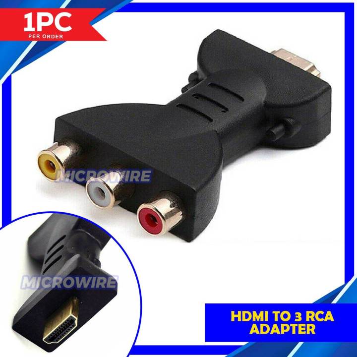 MW AV Digital Signal HDMI to 3-RCA Audio Adapter – Component Video Converter | Lazada PH