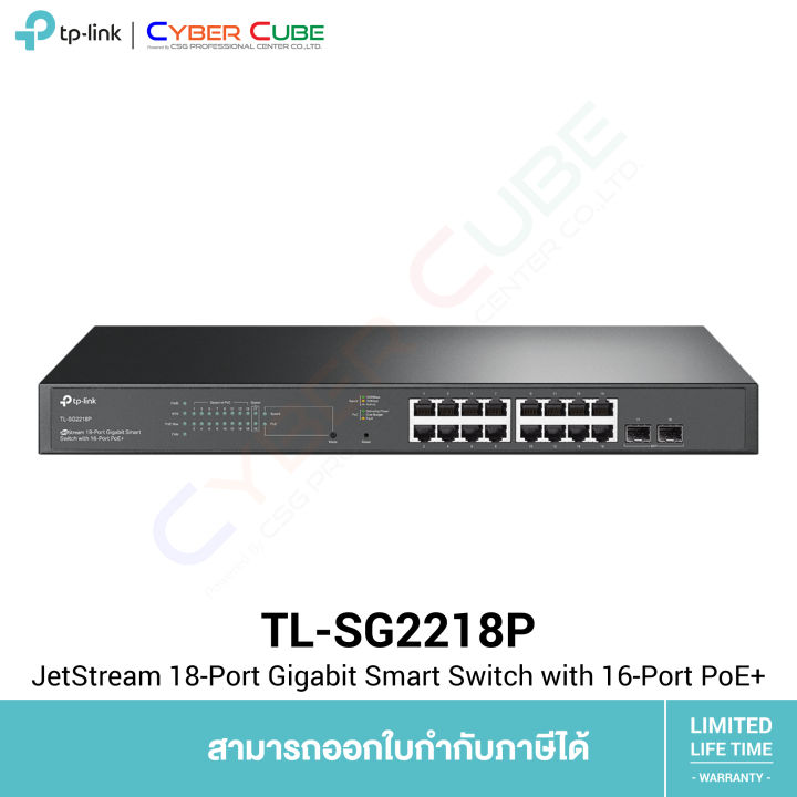 TP-Link TL-SG2218P JetStream 18-Port Gigabit Smart Switch with 16-Port ...