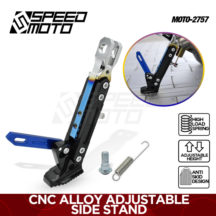 CNC MOTO-2757 FULL ALUMINUM ALLOY SIDE STAND / ADJUSTABLE FOOT ...