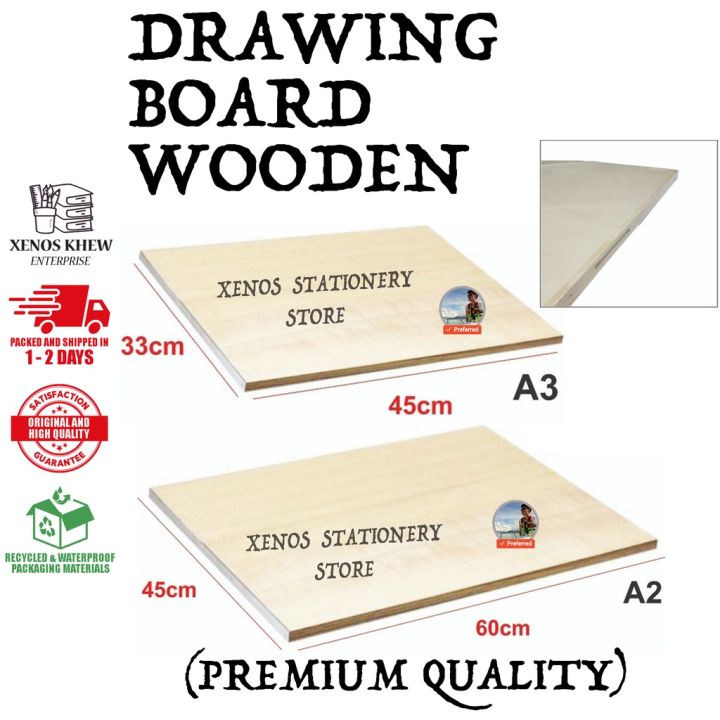 A3 WOODEN DRAWING BOARD / A2 WOODEN DRAWING BOARD [ PREMIUM QUALITY ...