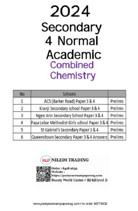 G2 Secondary 1- 4 Normal Academic Exam Papers 2024 To 2020 Latest G2 ...