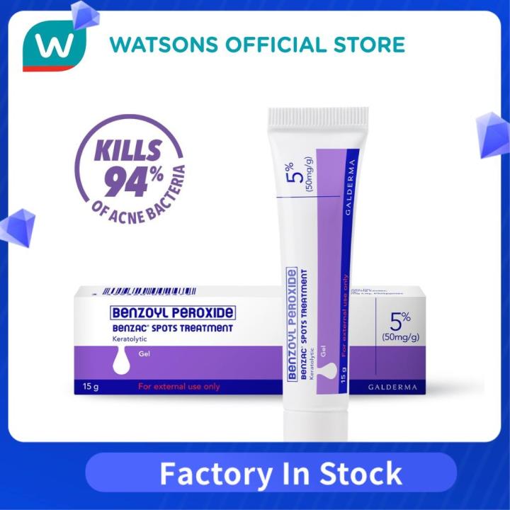 In Stock BENZAC Benzoyl Peroxide Spots Treatment Gel 5 15gm Anti-Acne ...