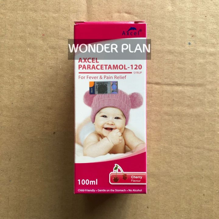 Wonder Plan Axcel Paracetamol 120mg Syrup 100ml Cherry Flavour 501437 | Lazada