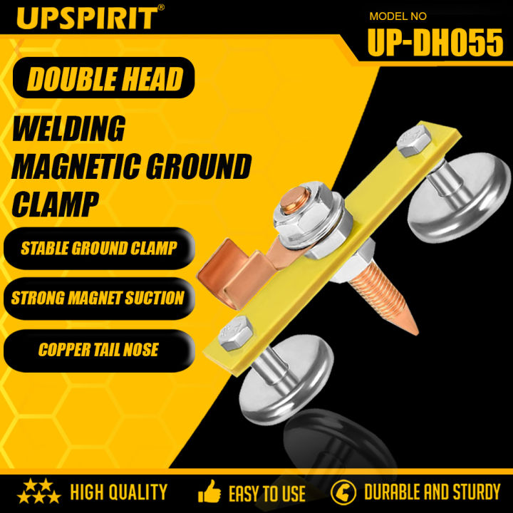 UPSPIRIT Double Head with Wire Clamp Magnet Head Magnetic Ground Clamp ...