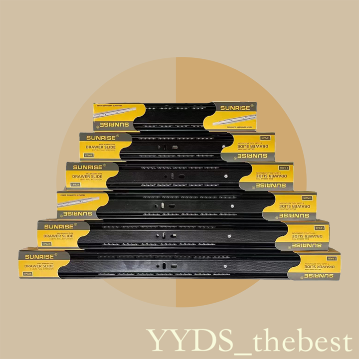 (PER PAIR) SUNRISE Drawer Guide Full Extension Ball Bearing Heavy Duty ...