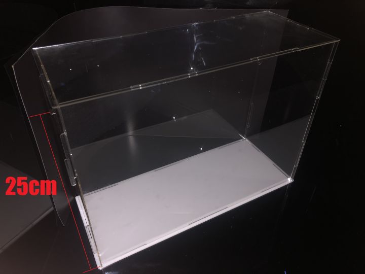 Clear Acrylic Display Box Case ( White Base) ( 25cm Height) (Various ...