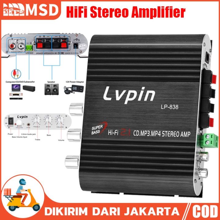Ampli Mini HiFi Stereo Power Amplifier Treble B Booster 12V 2.1 Channel ...