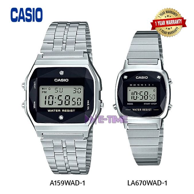 100% CASIO ORIGINAL A159WAD-1 LA670WAD-1 DIGITAL WATCH COUPLE WATCH ...
