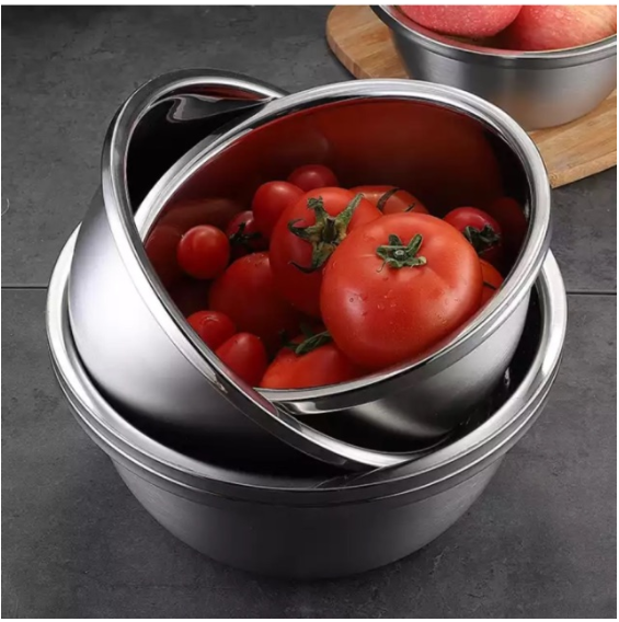 Stainless Steel Baking Mixing Bowl Cylinder deep mixing bowl heavy duty ...