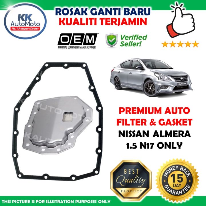 Nissan Almera N17 1.5 Premium OEM Auto Filter Gearbox Penapis Minyak AT Transmission Gear ...