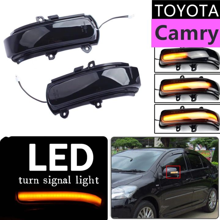 2Pcs Dynamic LED Side Rearview Mirror Turn Signal Light Smoke Lens ...