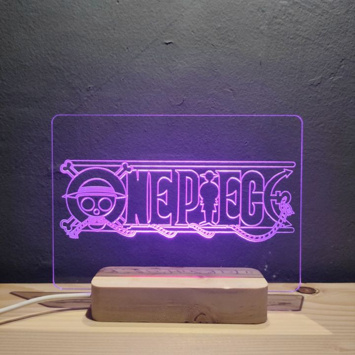 Lampu Hias Lampu Tidur Akrilik LED Logo One Piece / Standing Lamp ...