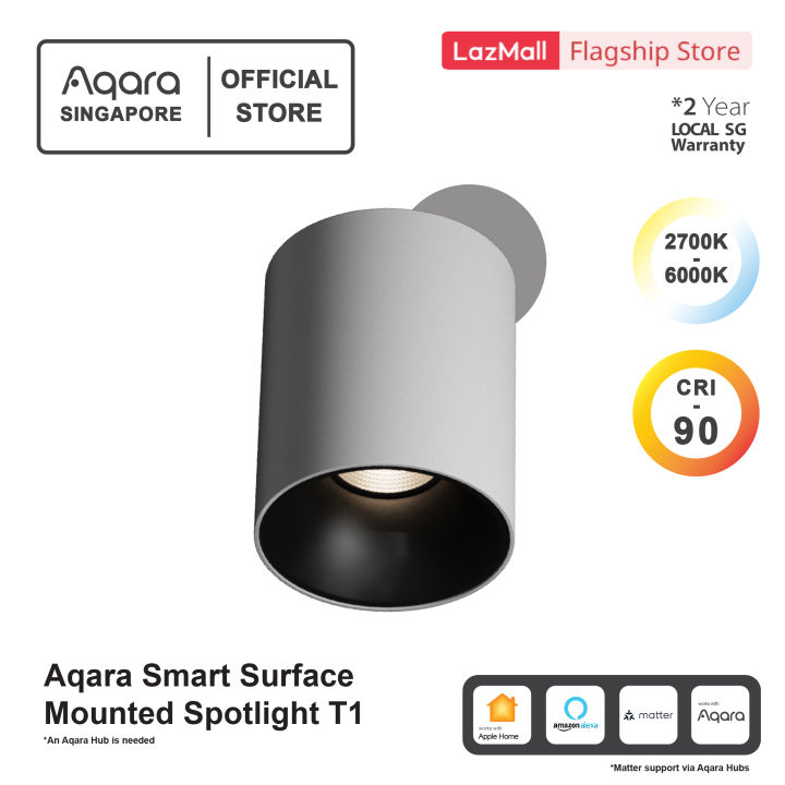 Aqara Smart Surface Downlight T1 Works with Apple home | Lazada Singapore