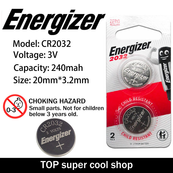 Energizer CR2032 Lithium Coin Button Battery 3V 2pcs 1 pack CMOS PC ...