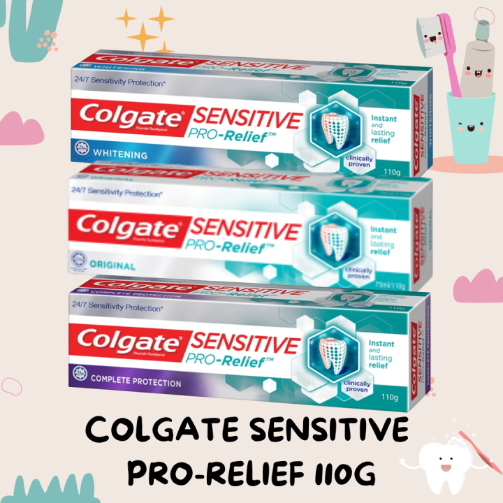 Colgate Sensitive Pro-Relief Toothpaste Complete Protection/Whitening ...