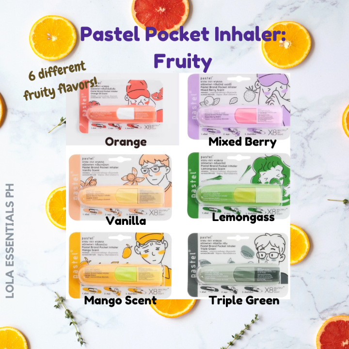 Pastel Brand Pocket 2 in 1 Inhaler 6 Fruity Scents | Lazada PH