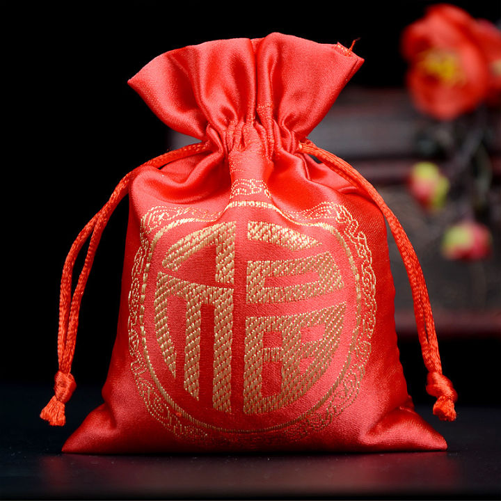 YESPERY 2024 New Year Blessing Bag Creative CNY Candy Bag Chinese Red ...