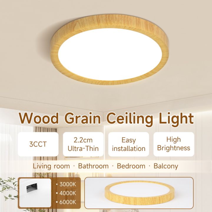 3 colors DIP switch Modern ceiling lamp minimalist design round three ...