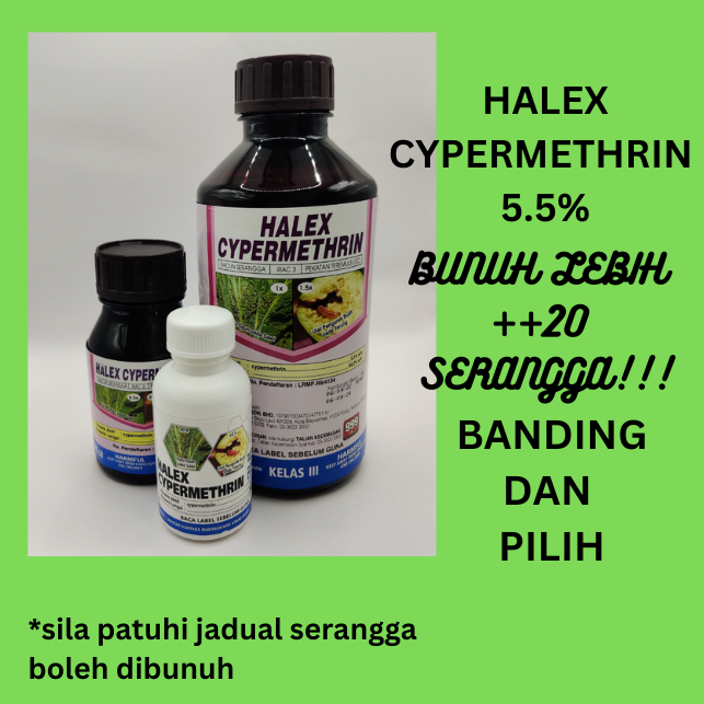 Racun Serangga Cypermethrin 5.5% 1L ulat pangkas penyawang daun ...