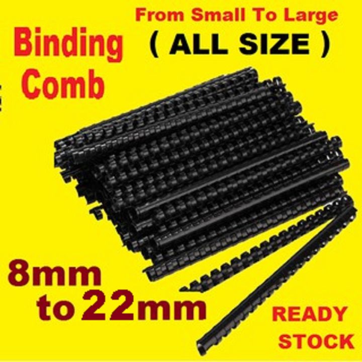 Plastic Comb Binding Rings Black - A4 ( All Size / Box ) | Lazada